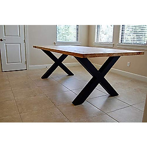 Metal Table Legs, X-Frame Style - Any Size and Color