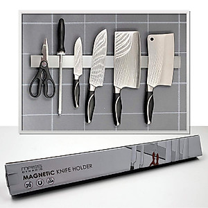 MASS DYNAMIC Magnetic Knife holder - 50 cm - Ideal Kitchen knives Storage Rack, Wall Mounted Utensil Organiser Metal Bar, Perfect Tools organizer large strip (20 Inch)