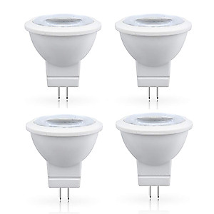 Lustaled 3W MR11 GU4.0 LED Light Bulbs 12V G4/GU4/GZ4 Bi-Pin Base LED Spotlight Lamp 35W Halogen Bulbs Equivalent Warm White 3000K for Landscape Accent Recessed Track Lighting (4-Pack)…