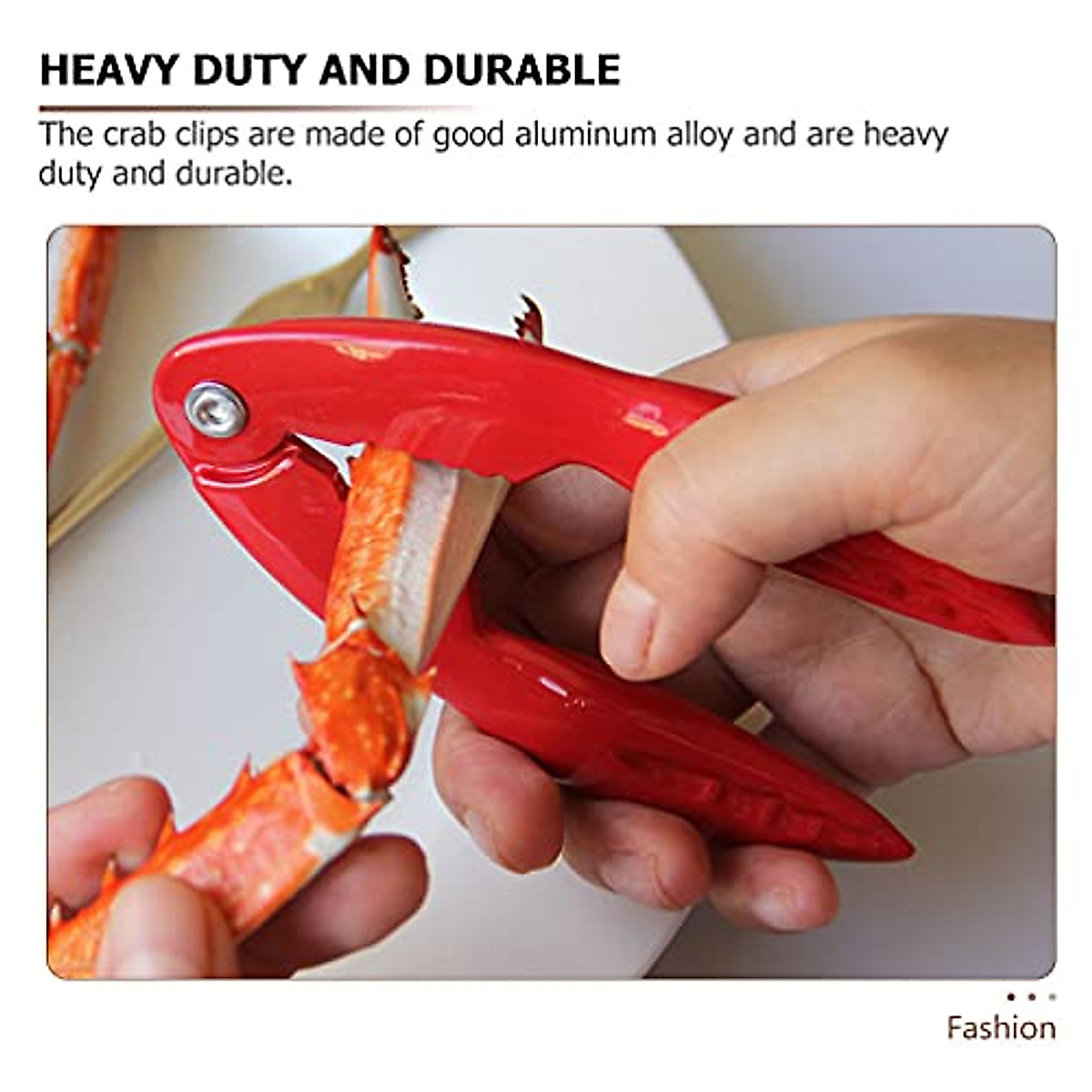 Happyyami 2Pcs Crab Clamp Lobster Clip Stainless Steel Multifunctional Peeler Seafood Tool Crab Eating Gadget Seafood Sheller Metal Spoons Kitchen Gadget to Open Aluminum Alloy Juicer