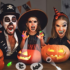 Halloween Party Favors for Kids, 36Pcs Light Up Finger Lights Halloween Goodie Bag Fillers Treats Pinata Stuffers Glow in The Dark Toys Bulk for Halloween Prizes Classroom Gifts Trick or Treat Toys