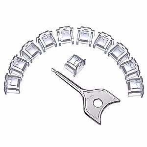 100Pcs RJ45 Port Lock with 5 Keys, Locking RJ45 Port/Dust Blocker,RJ45 Dust Cover Cap Female Port Plugs Protector,Compatible RJ45 Port Devices (Transparent)