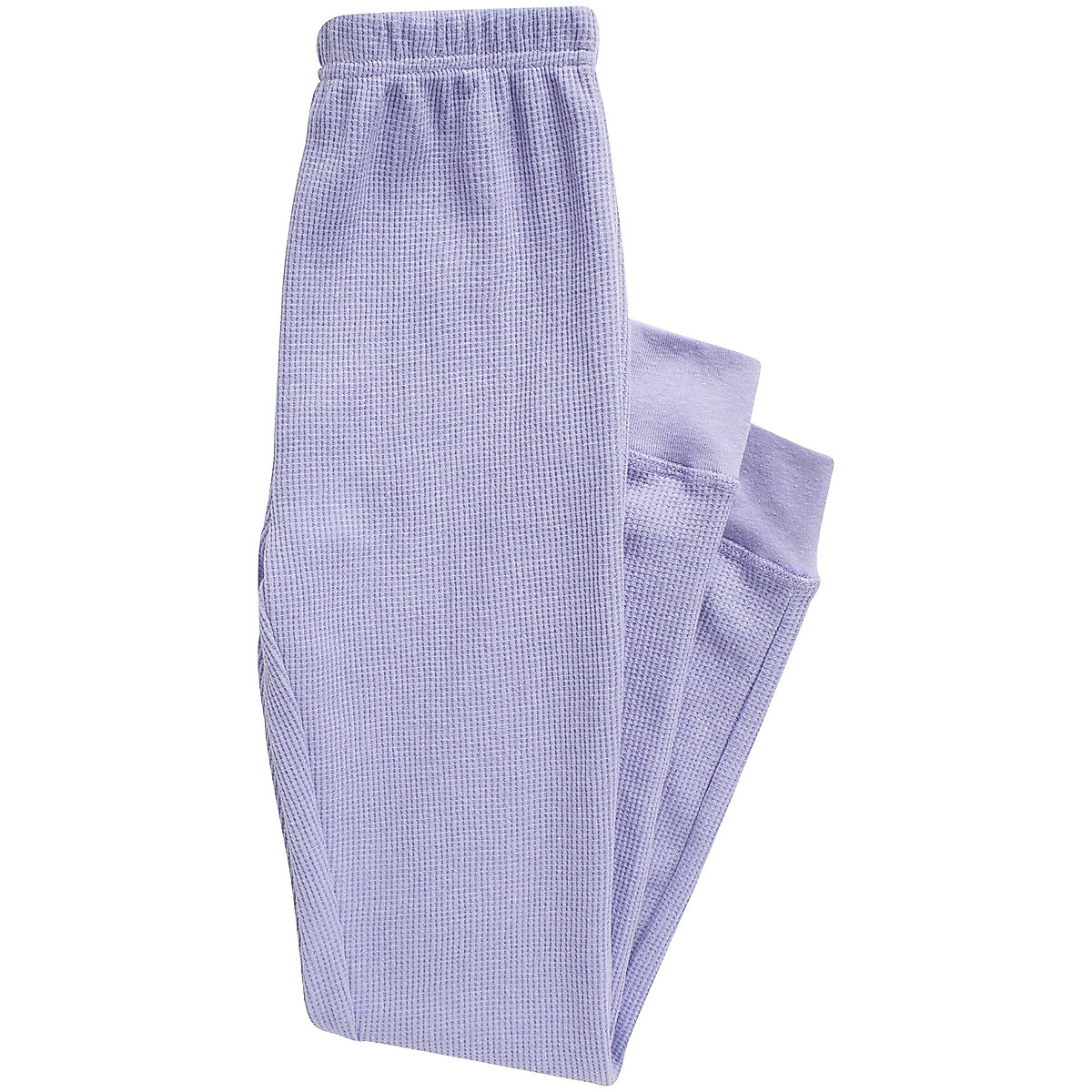 Rene Rofe Girls' Thermal Underwear Set - 2 Piece Waffle Knit Top and Long Johns (2T-16), Size 7-8, Lavender