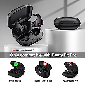 Wireless Charging Case for Beats Fit Pro, Replacement Charger Case for Beats Fit Pro Charging Case with Bluetooth Pairing, Support Wireless & Wired Charging (Earbuds Not Included)