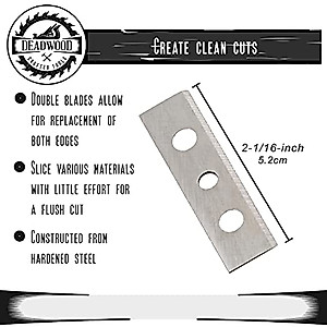 Deadwood Crafted Tools Replacement Blades for Edge Banding Trimmer Tool - 2pk Bulk Edger Blades for Laminate Veneer Melamine and Woodworking Projects