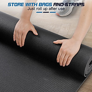 Exercise Mat - Rengue 8'x6' Large Exercise Mat Thick 7mm, Extra Wide Workout Mat for Men and Women, High-Density Large Gym Mat, Fit for Home Workout, Plyo, Cardio, Jump Rope, Weights