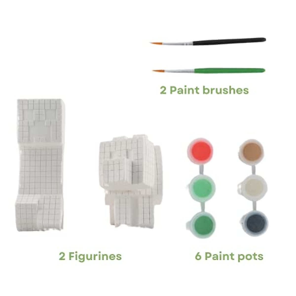 Innovative Designs Minecraft Paint Your Own Figurines Arts and Crafts Set for Boys Girls