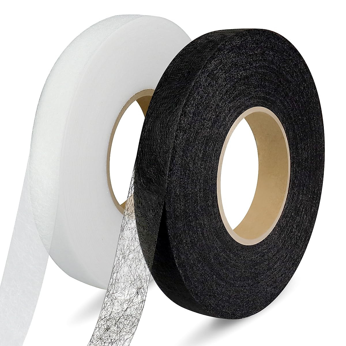 140 Yards Iron on Hemming Tape, 2 Rolls 0.59 inch Hem Tape No Sew No Iron, Iron on Tape for Hemming, Stitch Witchery Tape Sewing Tape, Fusible Tape Adhesive Wonder Web for Curtain, Pants, Clothes