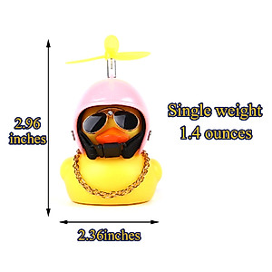 MEIJIABA Car Duck, Rubber Bike Large Duck for Car ccessories, Dashboard Toy Small Duck Decoration(2 Pack 8&Pink)