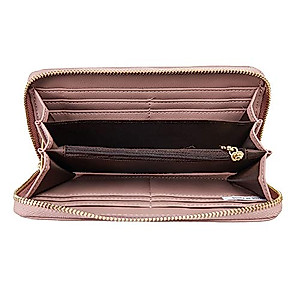 CYANB Women Wallets Tassel Bifold Ladies Cluth Wristlet Wrist strap Long Purse