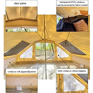WINTENT Star Gazing Tent 4 Season Canvas Glamping Yurt Tent with Wood Stove Hole and Skylight for 6-8 Person Camping Hunting