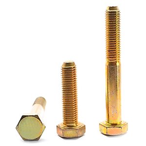 3/4-10 x 4 1/2 Grade BD MS90728 Hex Cap Screw (Bolt) - USA Alloy Steel Yellow Zinc Plated Pk 55