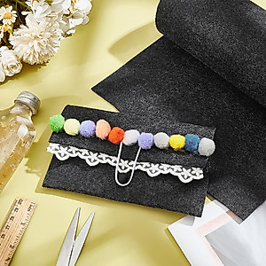 BENECREAT 118x9.4inch Felt Fabric Roll, Dark Gray Craft Felt Roll for Felt Table Mats, DIY Craftwork, Sewing and Patchwork,2mm Thick