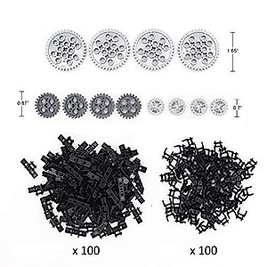 Building Blocks Parts Tank Track Wheels Treads Chain Links Motorcycle Car Accessories Toys for 6-12 Years Old Boys Girls Kids Gift (212 Pcs Tank Track)