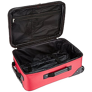 Rockland Fashion Softside Upright Luggage Set,Expandable, Red, 2-Piece (14/19)
