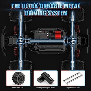 Hosim Brushless RC Cars, 1:10 68+ KMH High Speed Remote Control Car 1:14 4X4 Fast RC Cars for Adults Waterproof Toy Crawler Electric Vehicle Car Gift