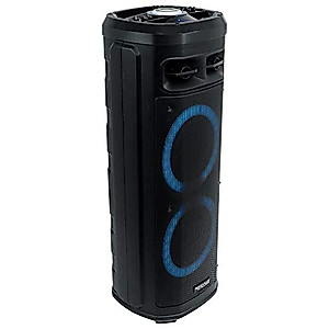 Rockville Go Party ZR10 Dual 10" Portable Wireless LED Bluetooth Speaker+UHF Mic