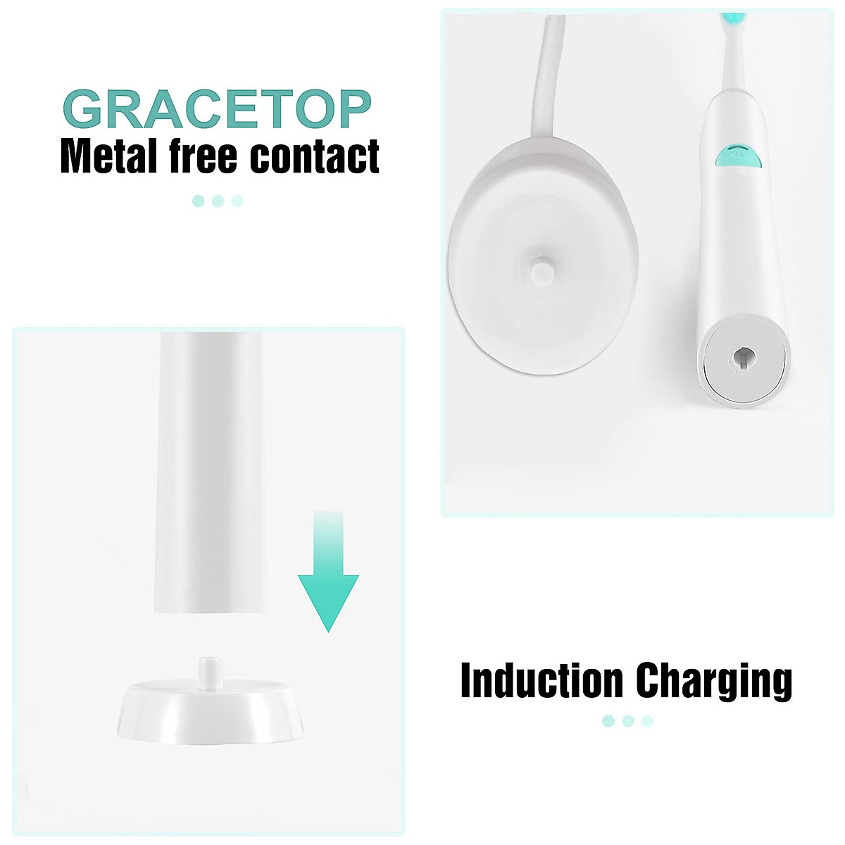 Electric Toothbrush Charger Base for Philips Sonicare Toothbrush Charger Replacement HX6100, HX3000 / HX6000 / HX8000 / HX9000 Series Portable IP67 Waterproof 3.6ft Cable