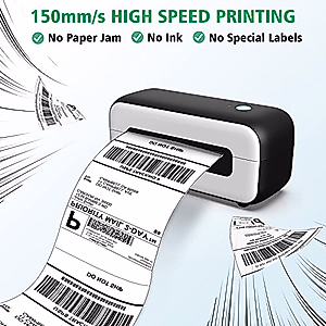 Shipping Label Printer, Thermal Printer for Shipping Labels, Label Printer for Shipping Packages - Compatible with USPS, Amazon, Shopify, Etsy, Ebay, Works with Windows & Mac, ChromeOS