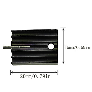 JCBIZ 12pcs TO220 Black Aluminum Heat Sink Transistor Radiator or TO220 Cooler Cooling