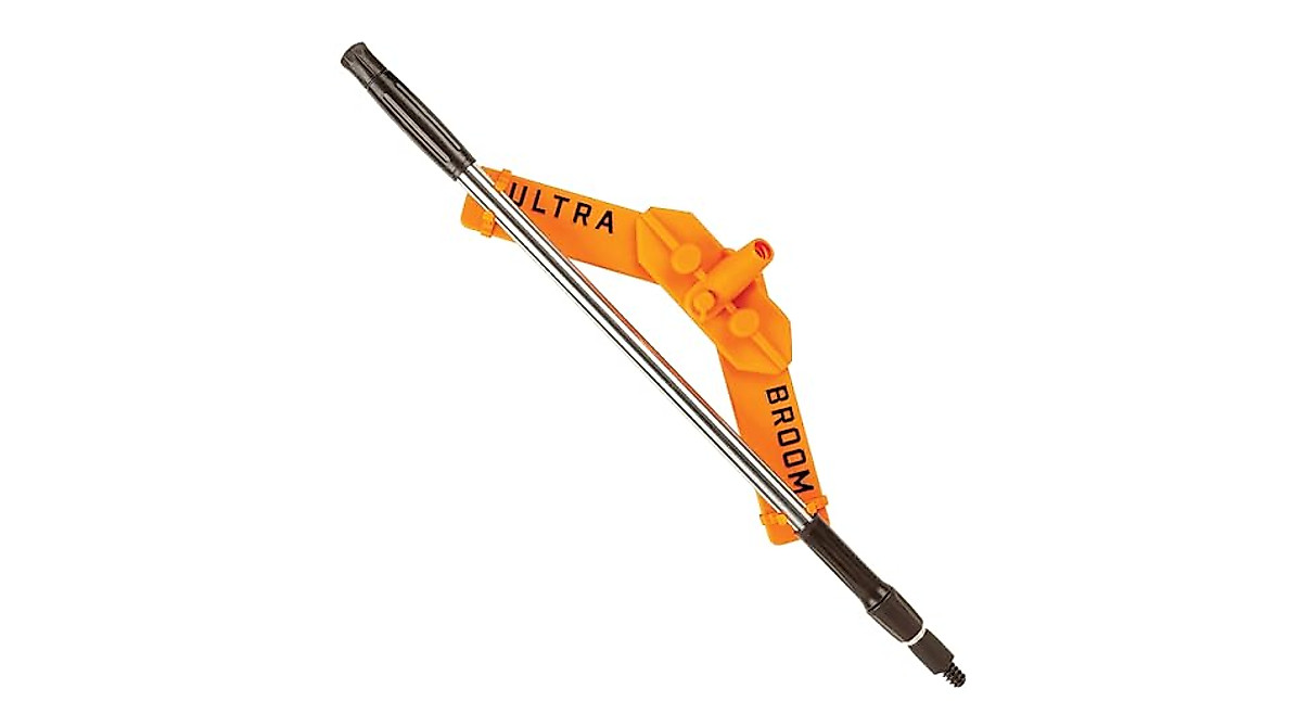 UltraBroom Heavy Duty Outdoor Push Broom - V Sweep Technology
