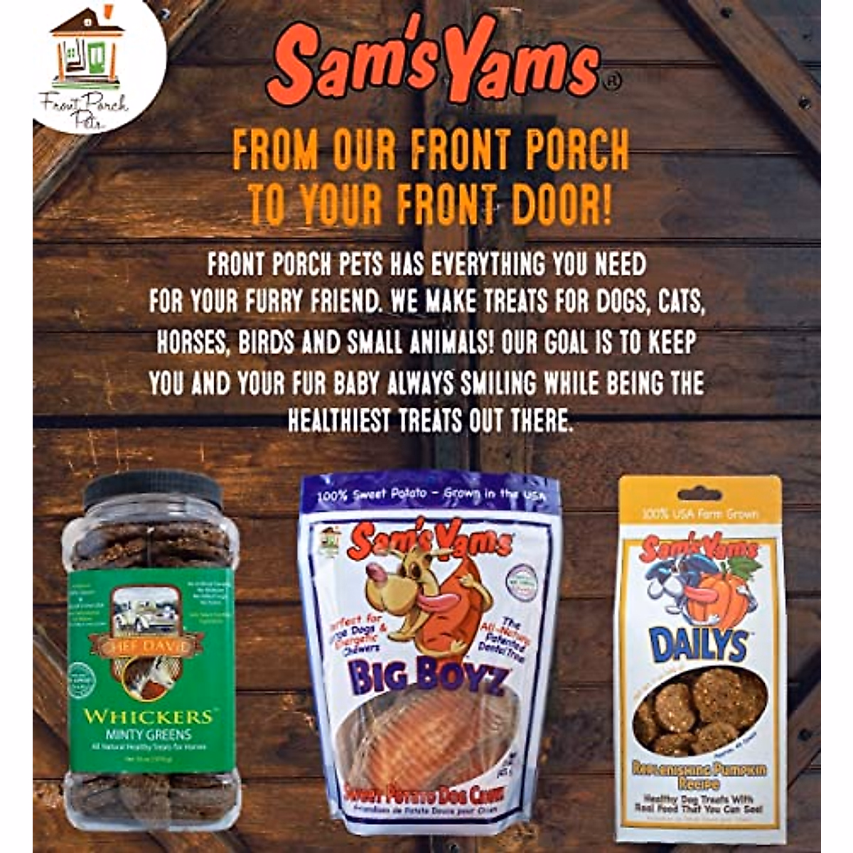 Sams Yams Sweet Potato Dog Treats, Healthy Dog Treats for Large Dogs - Sweet Potato Dog Treats Made in USA, High Fiber, Vegan Dental Chews - Big Boyz, Sweet Potato Dog Chewz, 15oz (Single Pack)