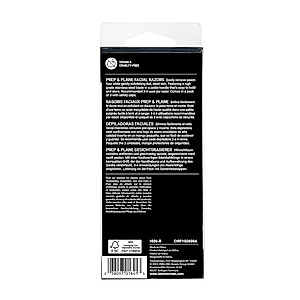 Tweezerman Prep and Plane Facial Razors for Hair Removal and Exfoliation, 3 Count