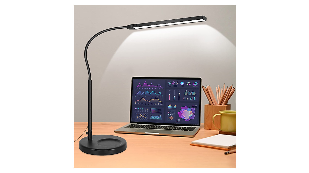 Touch Control LED Desk Lamp with Clamp - 3 Modes Dimmable Light