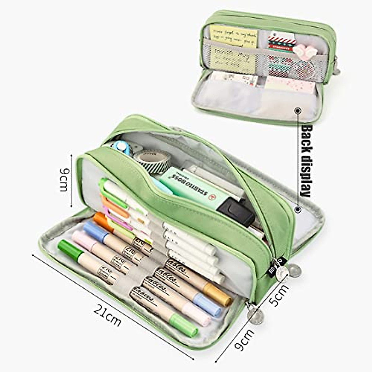 EHOPE Large Capacity Pencil Case Big Capacity Pouch Portable Large Storage Pen Case Pencil Bag for Office Travel Holder Box (Balck)