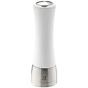 Peugeot Madras Pepper Mill, 8.25-Inch, White Lacquer with Stainless Steel