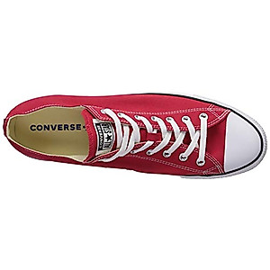 Converse Low TOP RED Chuck Taylor Sneakers, Red, 11 Women/9 Men