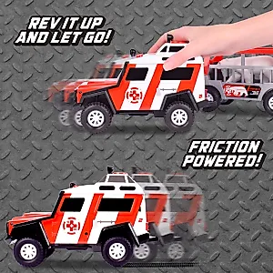 Sunny Days Entertainment Maxx Action Lights & Sounds Snow Vehicle with Trailer - Polar Bear Transport (320674)