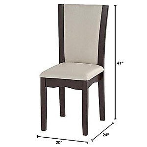 24/7 Shop at Home Stan Wooden Kitchen & Dining Room Chairs Set of 2, Dark Cherry