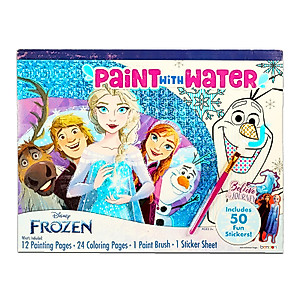 Classic Disney Disney Frozen Paint Posters Set - 4 Pc Bundle with Frozen Painting Activity Book, Coloring Books, Stickers and More | Frozen Anna and Elsa Activities for Toddlers, Kids