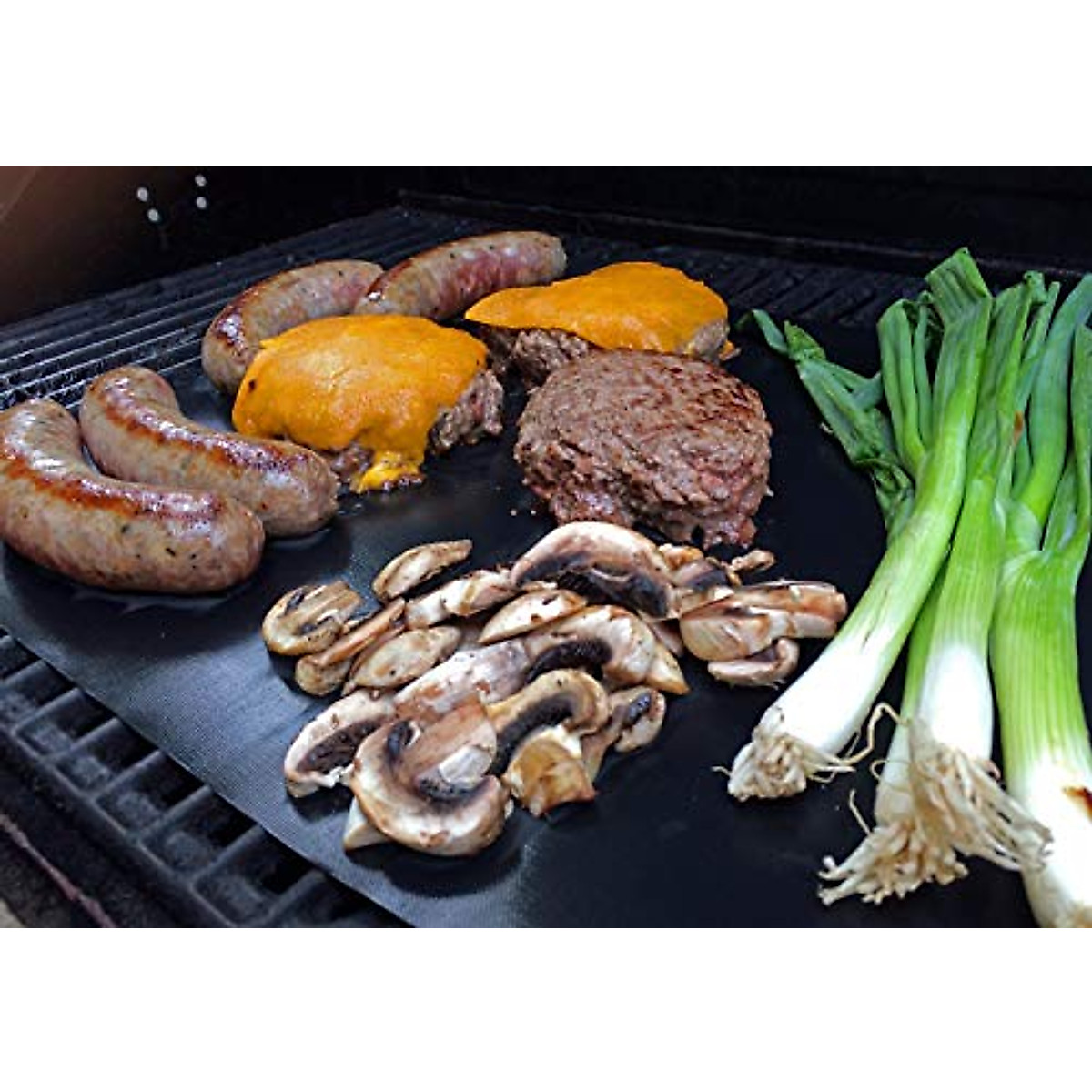Grill Magic BBQ Grill Mat Set of 3-100% Nonstick Large Grilling Sheets - Heavy Duty Cooking Mats for Outdoor Grill Charcoal, Gas or Electric - Reusable, Extra Thick and Easy to Clean - 15.75 x 13