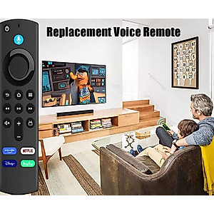 Voice Remote Control Replacement Fire TV L5B83G with Cover Silicone Case, fit for Fire TV Lite, Fire TV Stick 4K Max/Bundle (2nd Gen and Later), Cube (1st Gen and Later), Fire TV (3rd Gen)
