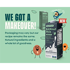 BamNut Milk Barista 2 Pack | 2.5x More Protein than Oat & Almond Milk | Extra Creamy, Gluten-Free, Prebiotic Fiber, Plant-Based | 33.8 Fl Oz – by WhatIF Foods