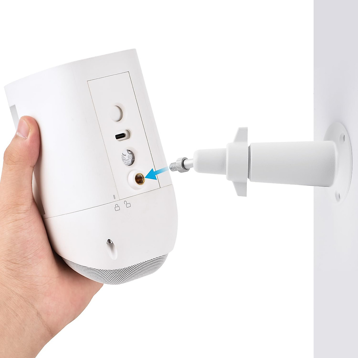 Wall Mount for Ring Spotlight Cam Plus/Pro (Battery), 360°Adjustable Indoor/Outdoor Sturdy Metal Mount Holder, Camera Not Included (2 Pack)