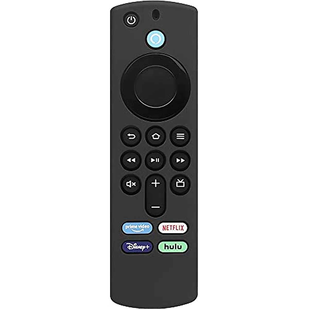 SaharaCase Amazon Fire TV Stick 4K (3rd Generation) Remote Silicone Case for Apple AirTag Lightweight Anti Slip Shockproof Silicone Cover (Black)