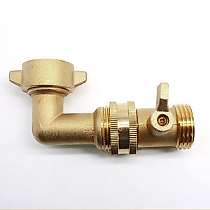 2 Pack Brass Garden Hose Elbow Connector Garden Hose Adapter Garden Hose Fitting with 2 Pressure Washers, 90 Degree