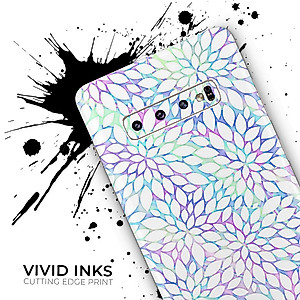 DesignSkinz Iridescent Dahlia v2 Protective Vinyl Decal Wrap Skin Cover Compatible with The Samsung Galaxy S20 (Screen Trim & Back Glass Skin)