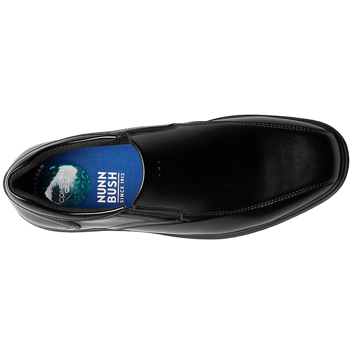 Nunn Bush Men's PRO Bicycle Toe Slip-On with KORE Slip Resistant Comfort Technology Loafer, Black, 9