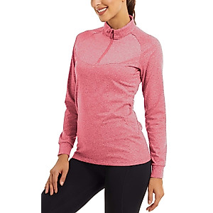 Womens Long Sleeve Workout Tops Running Shirts Women Athletic Shirts Women Golf Shirts for Women Fishing Sweatshirts Pink