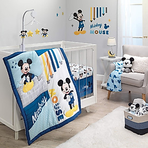 Lambs & Ivy Disney Baby Forever Mickey Mouse White Fitted Crib Sheet