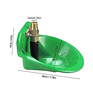 Yougoo Automatic Waterer Bowl Goats Waterer Sheep Drinking Water Bowl Livestock Drinker Bowl for Piglet Cattle Dog, Green