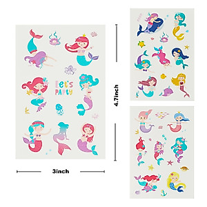 Cleverplay 24 Sheets Mermaid Party Favors, Ocean Birthday Party Decorations