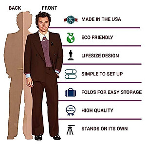 Harry Styles LIFESIZE Cardboard Standup Standee Cutout Poster Figure | Perfect to Display at Parties, Events, or in Your Room | 6' Tall