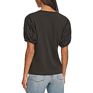 Karl Lagerfeld Paris Women's Casual Sunglass Top Logo, Black