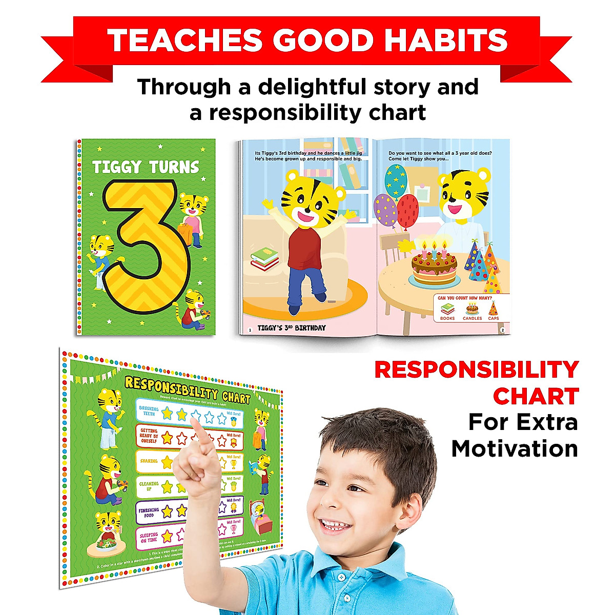 Learnabee Toys for 3 Year Old Boys/Girls | Gift for 3 Year Old Kids | Board Books and Fun Activities | Learning and Educational Toys & Games (1 Box Set)