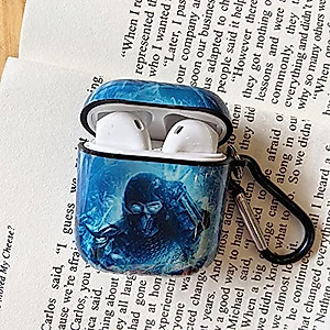 wanghai The AirPod case Cover for Aripod’s Personalized Mortal Kombat,Compatible with Apple AirPods 1st2nd, Fully Protected,Durable, Shockproof,Drop-Proof and Compatible with Keychains (Zero Degree)